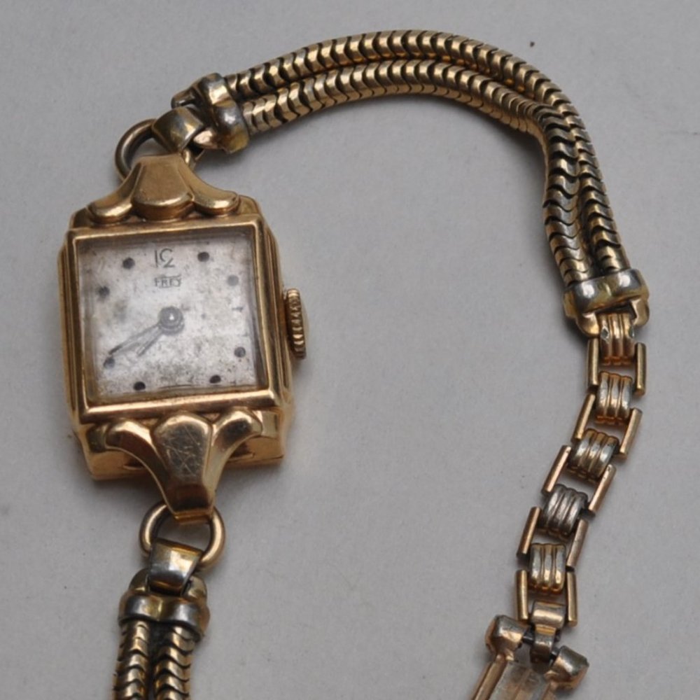 14k Gold Antique Frey Ladies Bracelet Watch Kreisler … - Gem
